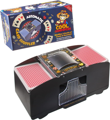 Cool Chimpanzee Automatic 2-Deck Card Shuffler, Home Poker Games ...
