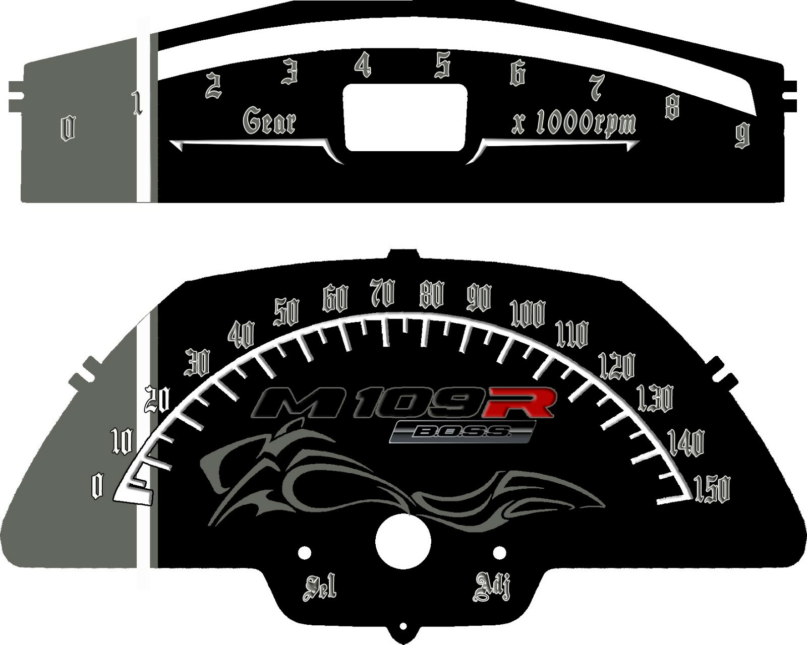 Suzuki M109R Custom Speedo & Tach 2012-2018 (MP/H or KM/H) Gray | eBay