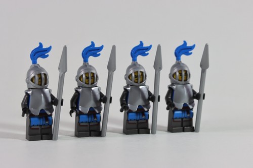 LEGO® Black Falcon Knight Castle Body Armour Spear 4 X Figures | eBay ...