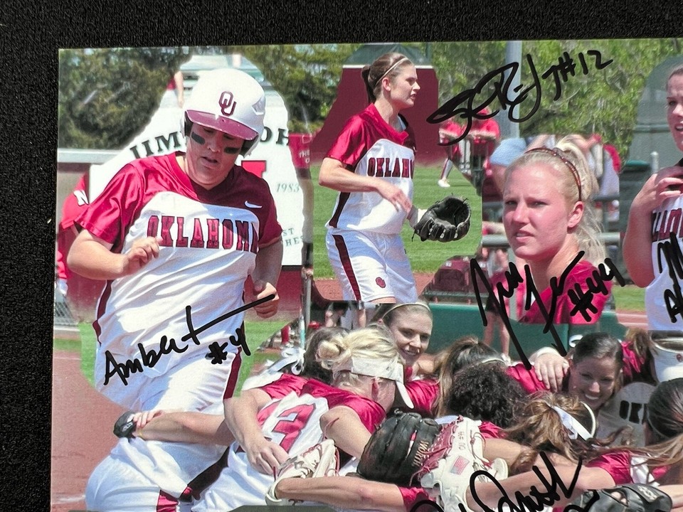 2008 Team Signed Oklahoma Sooners Softball Photo Samantha Ricketts ...