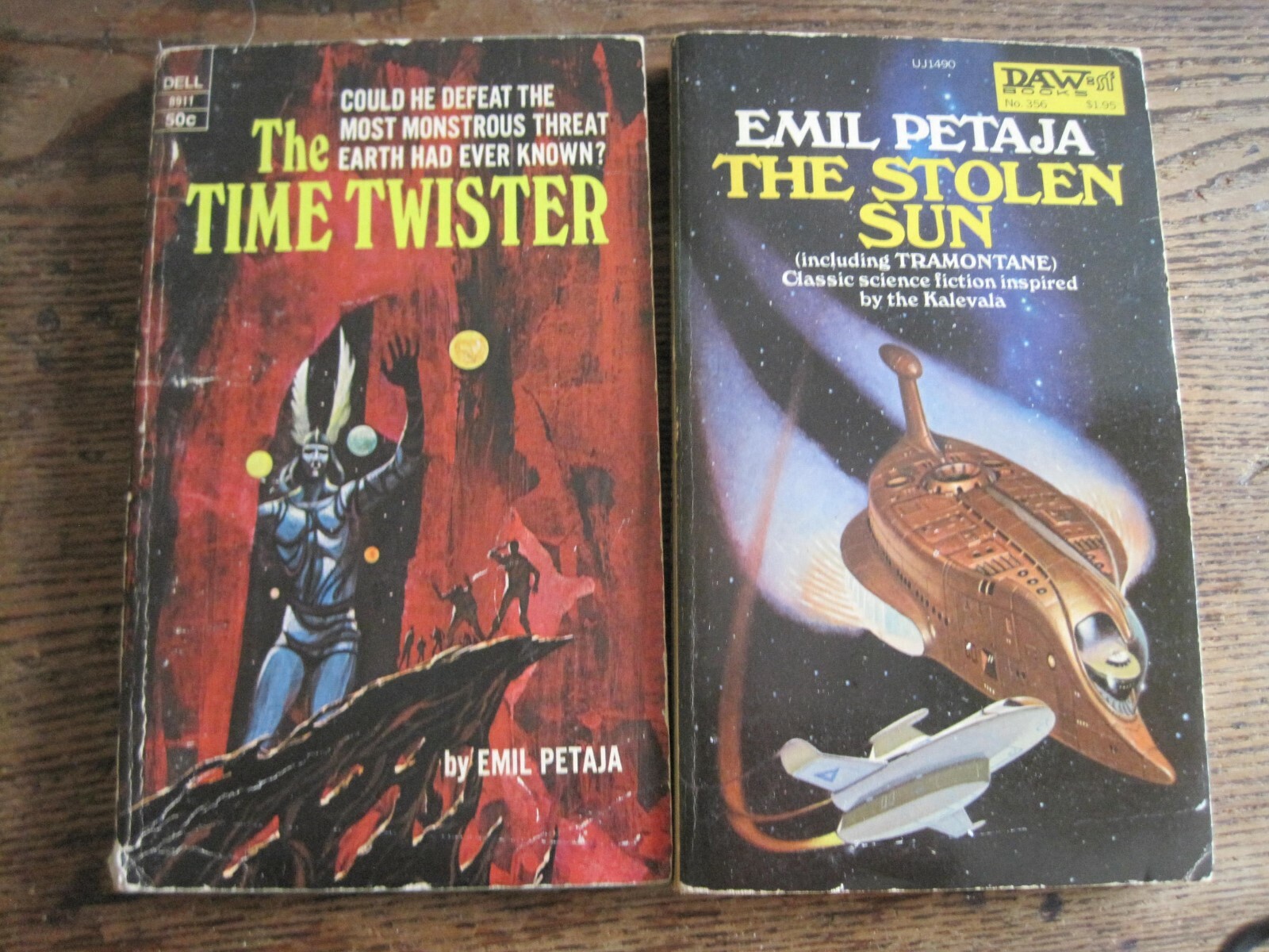 Emil Petaja VTG LOT OF 2 SCIENCE FICTION PBKS-TIME TWISTER&STOLEN SUN ...