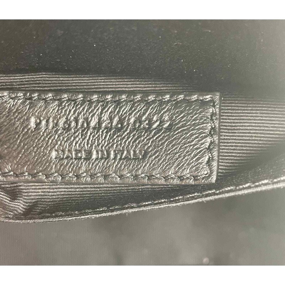 NEW SAINT LAURENT BLACK GOLD LEATHER CIRCLE ROUND CROSSBODY BAG PURSE ...