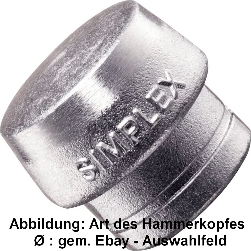 SIMPLEX Schonhammer 80mm Ø kurz Standfuß HALDER Hammer Auswahl ...