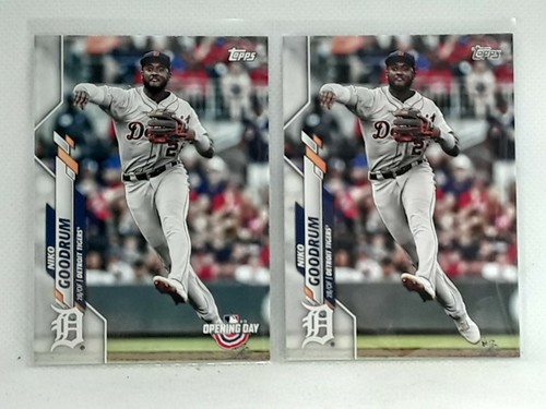 (2x) Niko Goodrum 2020 Topps + Opening Day Baseball - LOT - Detroit ...