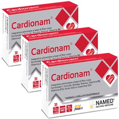 Named Cardionam 3 X 30 cpr Riduzione colesterolo Carciofo Riso rosso ...