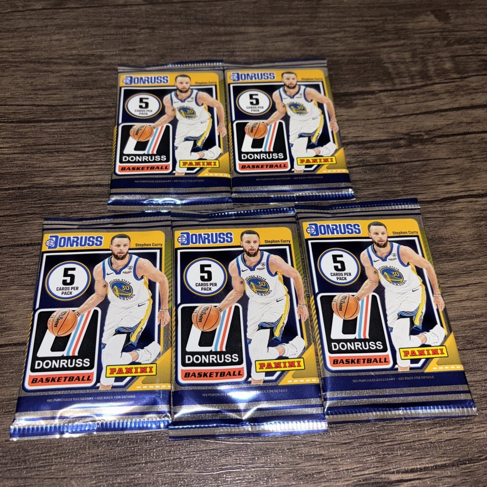 (5) 2024-25 Panini Donruss Basketball-5 Card Packs-Sealed-Free Shipping ...