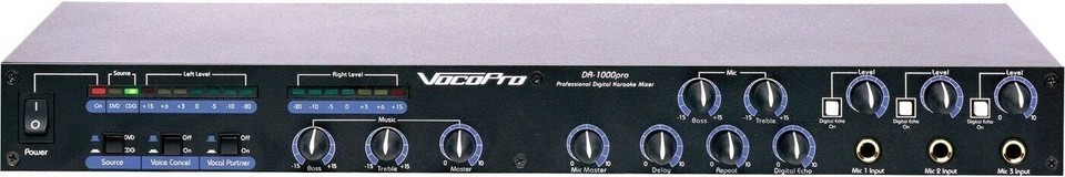 VocoPro DA-1000 Professional Karaoke 3 Mic Digital Echo Mixer | eBay