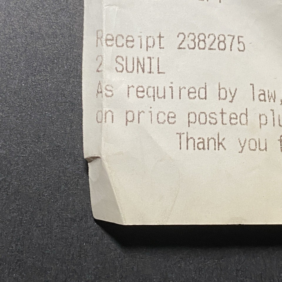 Retail Receipt 2012 Arco Gas Petrol Station Oil Car Travel Ephemera ...