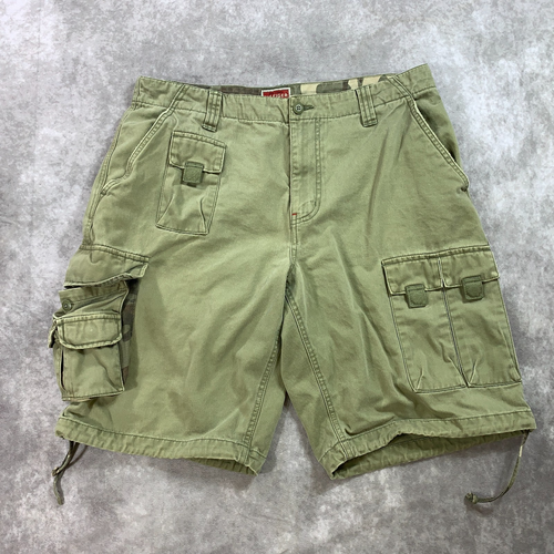 Tommy Hilfiger Cargo Shorts Mens 34x11 Green Military Utility Baggy ...