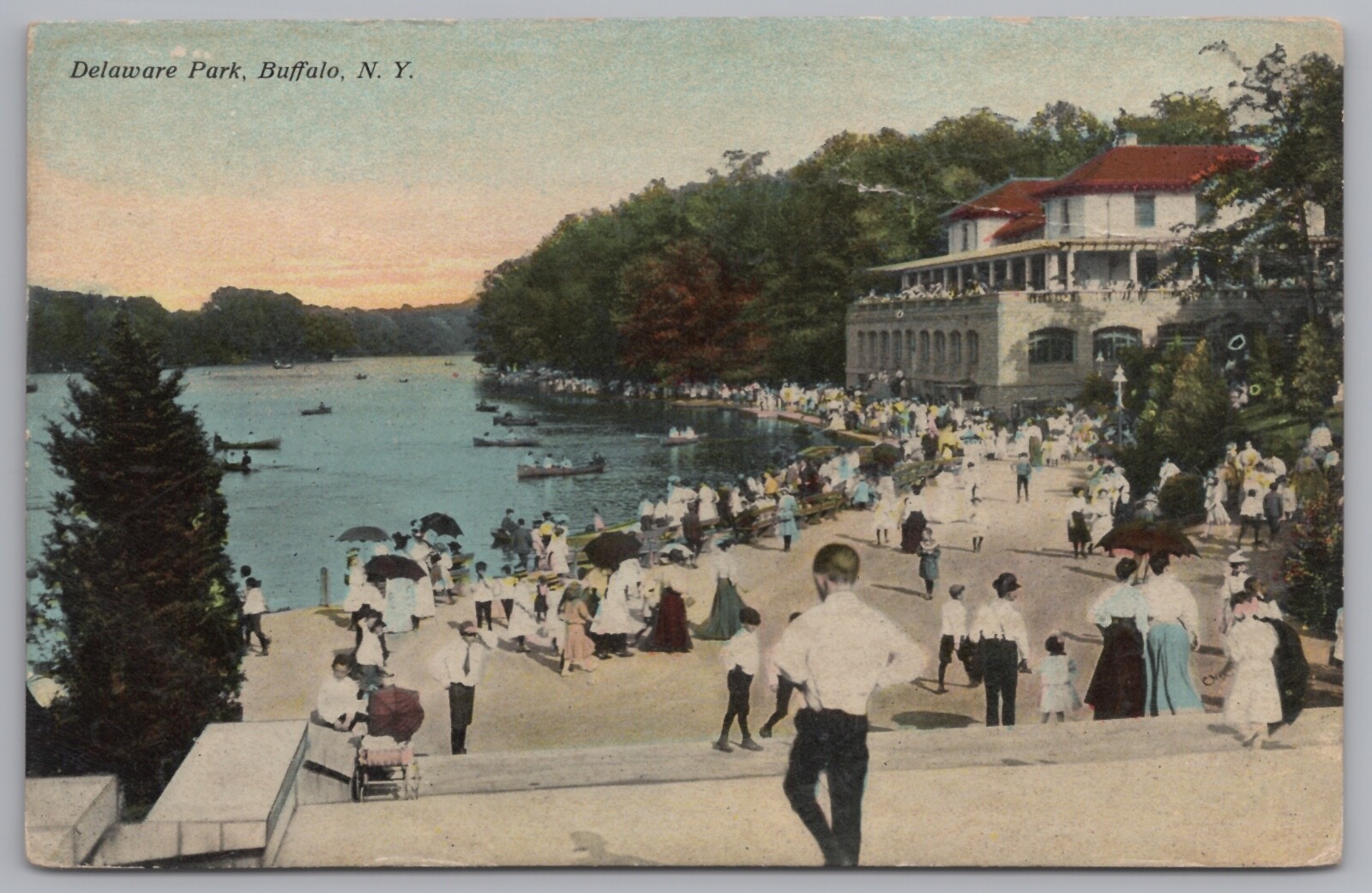 Postcard - Delaware Park Buffalo New York Lake Canoe NY 1911 Park ...