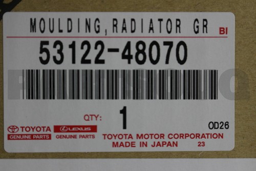 5312248070 Genuine Toyota MOULDING, RADIADOR 53122-48070 | eBay