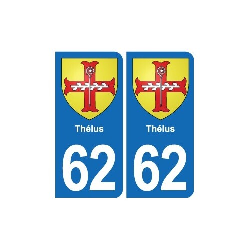 62 Thélus blason autocollant plaque stickers ville | eBay