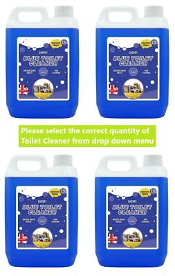 Blue WC Toilet Fluid Chemical Rinse Motorhome & Caravan Cleaner ...