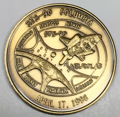 N090 NASA SPACE SHUTTLE COIN / MEDAL, COLUMBIA, STS-90 | eBay