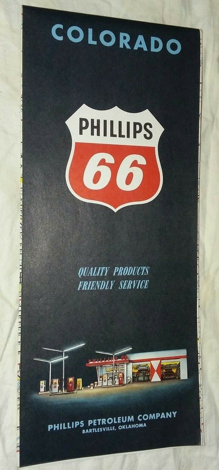 NP-148 Colorado Phillips 66 Service Station Map Advertising Gas 1960 ...