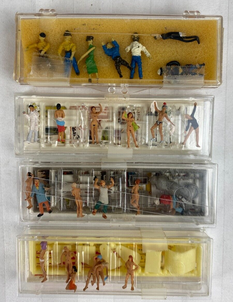 Assorted Lot Model Railroad Mini People Figures Bachmann Scenic Accents ...