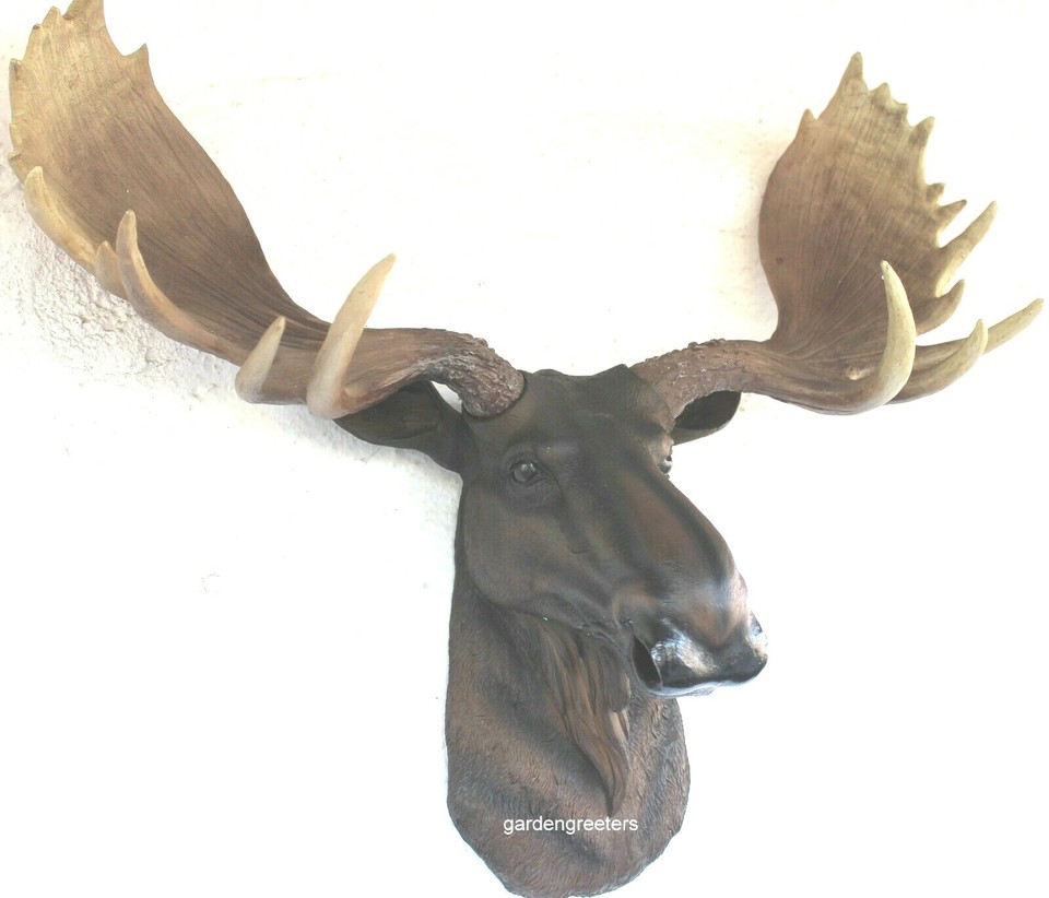 MOOSE HEAD WALL MOUNT STATUE MOOSE HEAD FIGURINE | eBay
