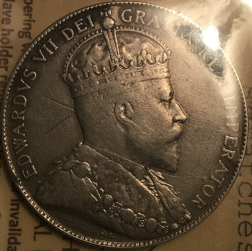 1908 CANADA SILVER 50 CENTS COIN - ICCS VF-30 Scratches - | eBay