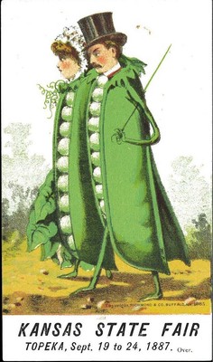 trade cards Kansas State Fair Topeka, 19887 Couple in Pea Costume WU-D3 ...