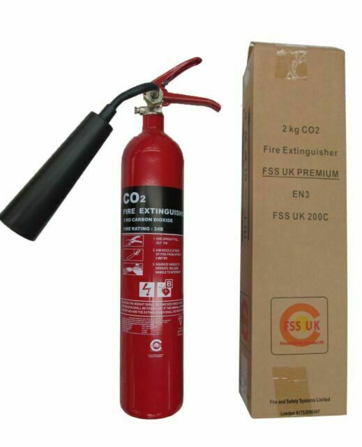 FSS UK 2 Kg Co2 Fire Extinguisher British Standard Office Home ...