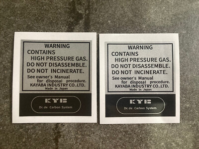 yamaha 1976 YZ80 Shock Bottle WARNING Decals/ Stickers | eBay Australia