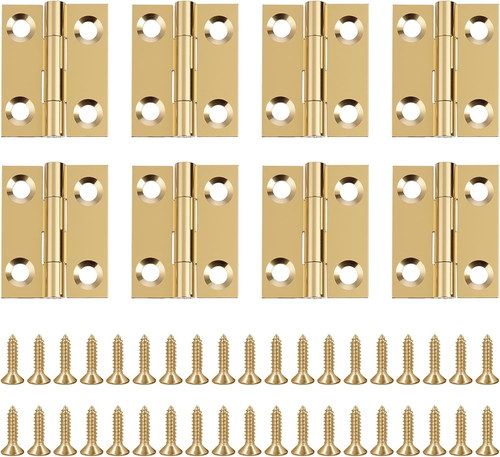 8 Pcs 1 Inch Mini Solid Brass Hinges, Pure Brass Mini Hinges, Brass Cabinet Hing 313044419463| eBay