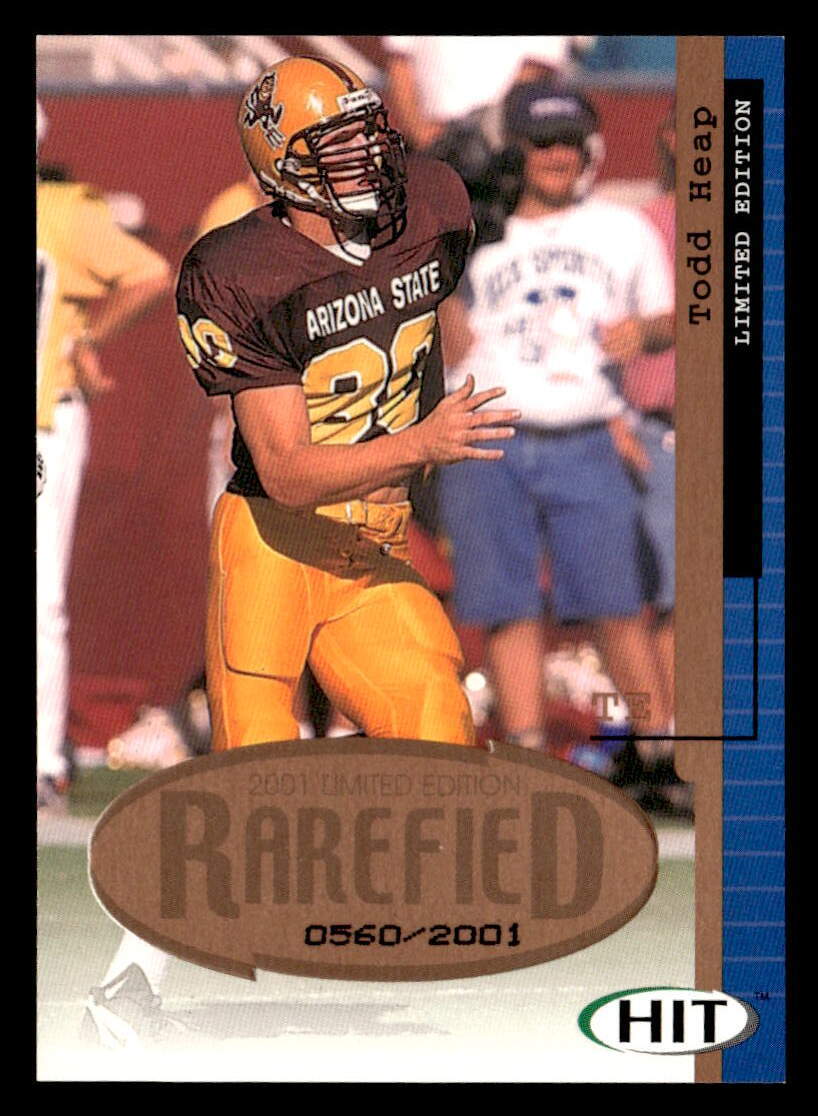 Todd Heap 2001 SAGE HIT Rarefied Card #R21 Arizona State Sun Devils | eBay