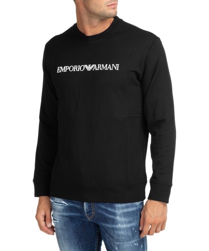 Emporio Armani sweat homme 8N1MR61JRIZ1F009 col rond Black Nero pulli ...