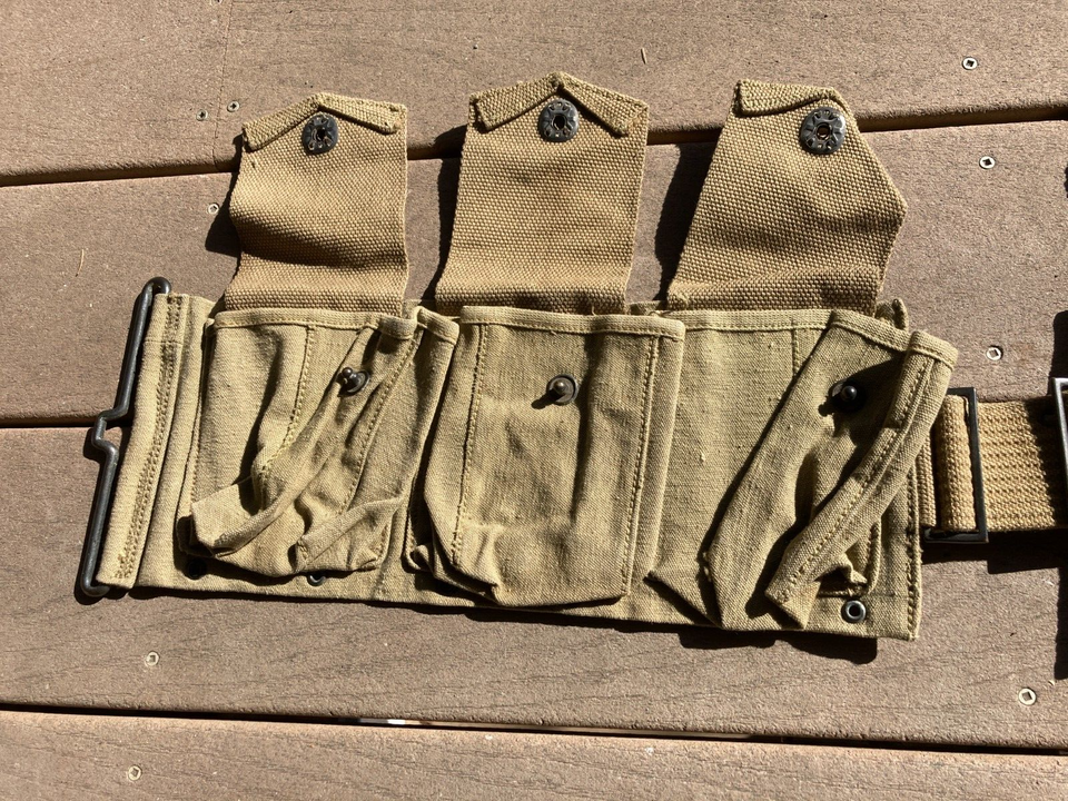 Original US Army Military BAR Gunners Ammo Ammunition Belt Field Web ...