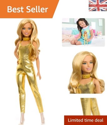 Stylish 65th Anniversary Barbie Fashionista Doll with Blonde Waves ...