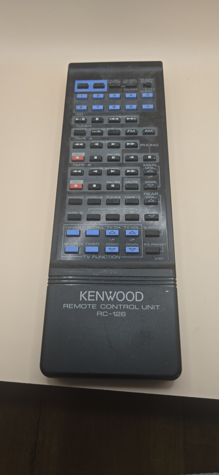 Original OEM Kenwood Multi-functional Stereo Remote Control RC-126 Good ...