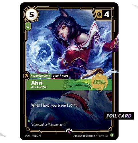 Riftbound Ahri Alluring Launch Promo OGN 066/298 League of Legends ...