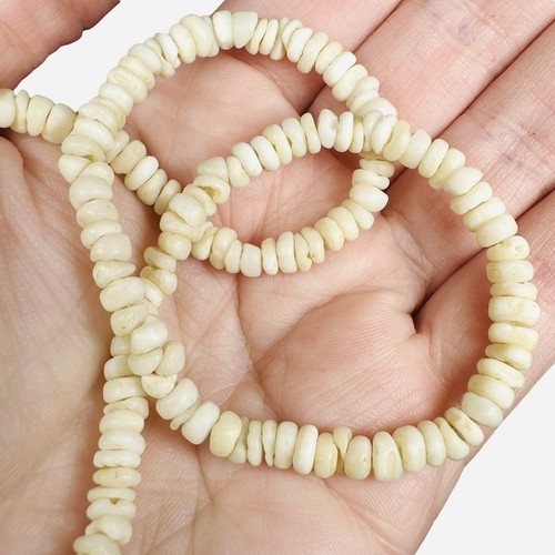 Vintage Real Puka Shell Necklace 15.5” Authentic Hawaiian Surfer Choker ...