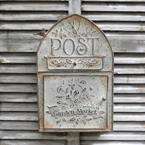 Vintage Rustic Letter Box Post Box Wall Mounted Decorative Metal ...