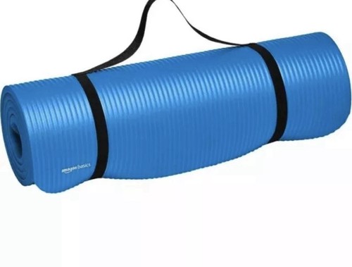 Amazon Basics Extra Yoga Gym Floor Mat with Carrying Strap, 74 x 24 x ...