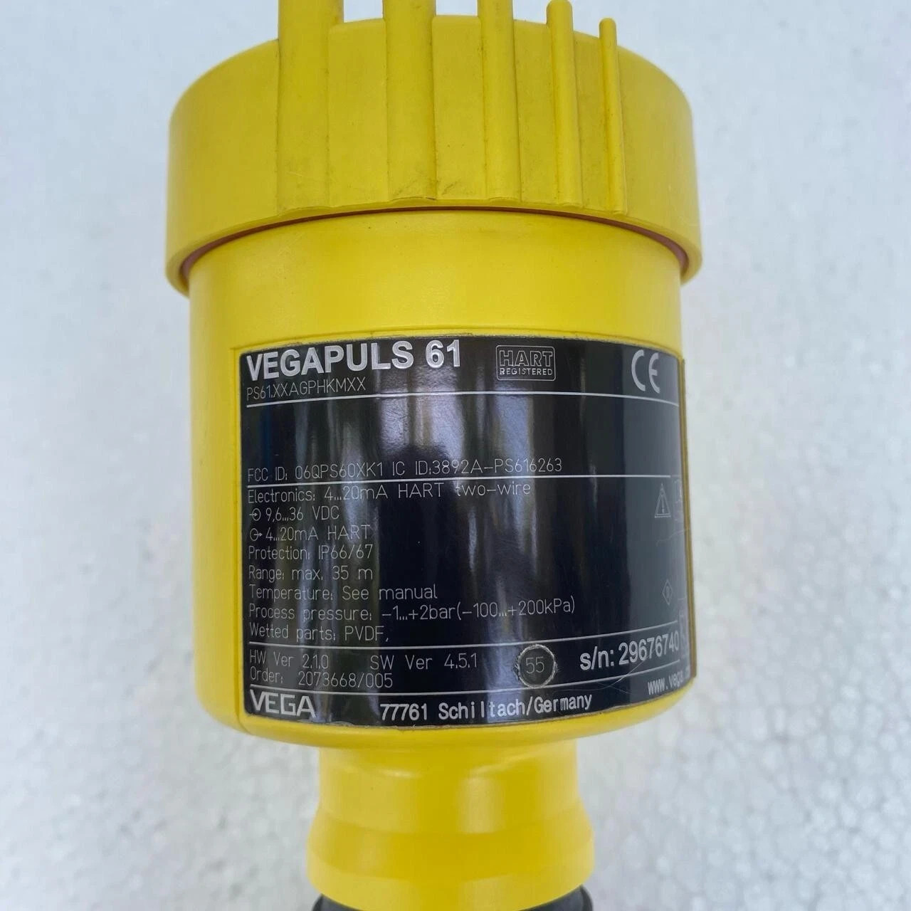 Vega PS61.XXAGPHKMXX Vegapuls 61 Radar Vertical Mounting Level Probe | eBay