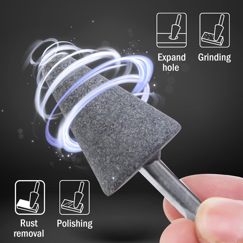 5Pcs 1/4 Inch Stone Rotary Emery Grinders Grinding Stone Welder | eBay