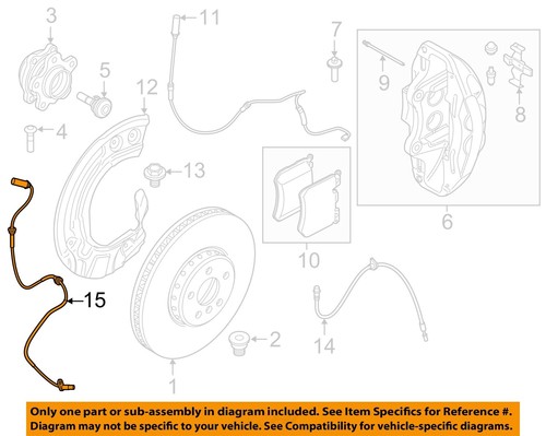 BMW OEM 18-24 X3,X4 Front Suspension Brake Components-Abs Sensor ...
