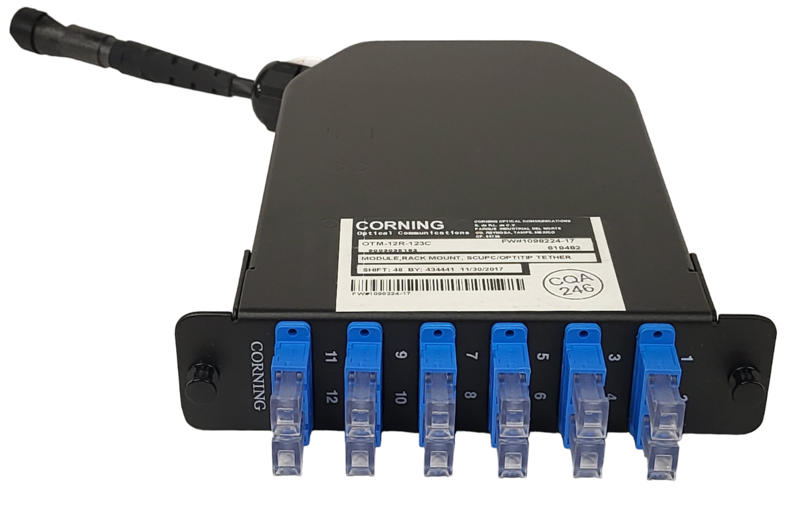 Corning OTM-12R-123C OptiTip Wall Mountable OTM Module Rack OptiTip to ...