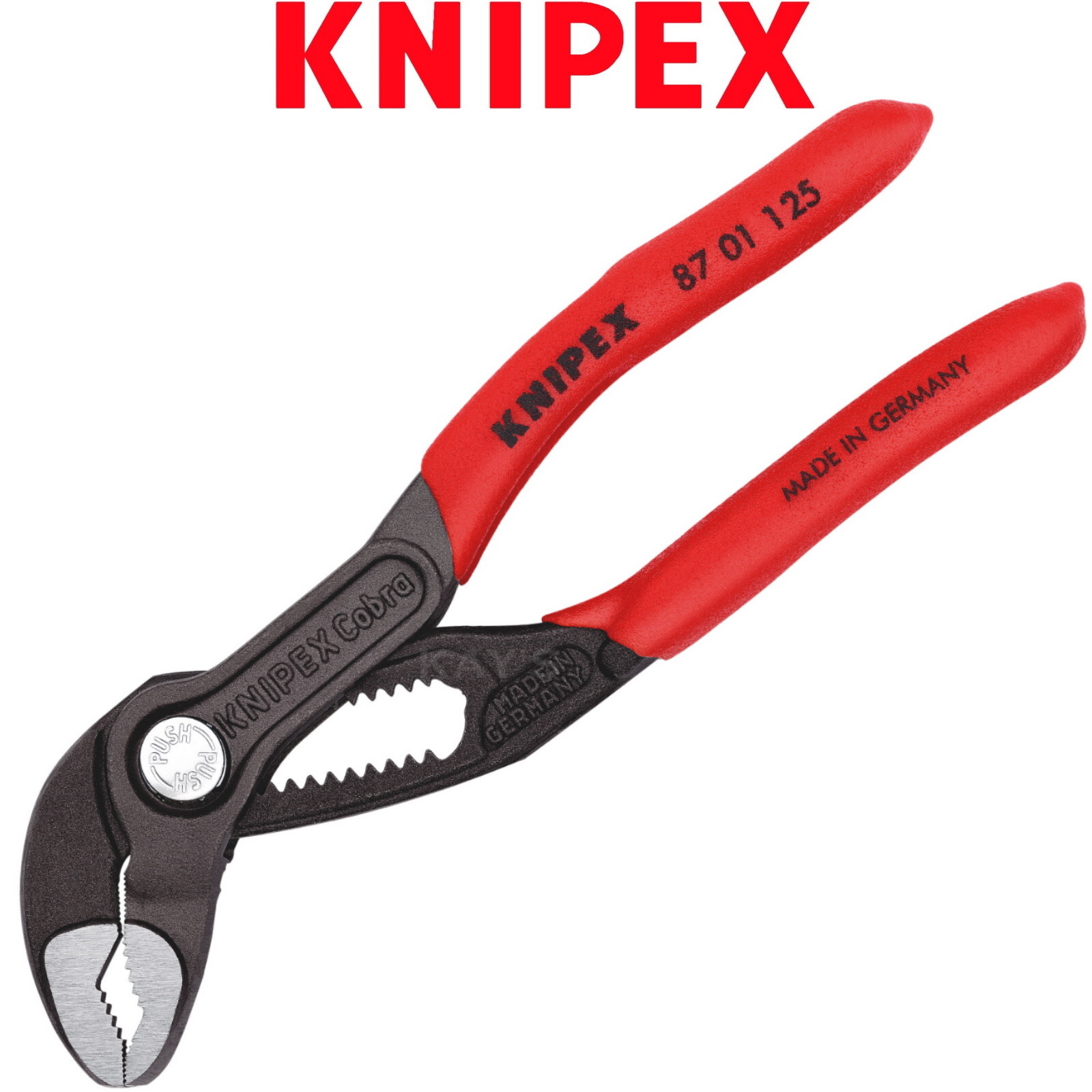 Knipex Cobra Water Pump Pliers High-Tech Push Button Choose 125mm to ...
