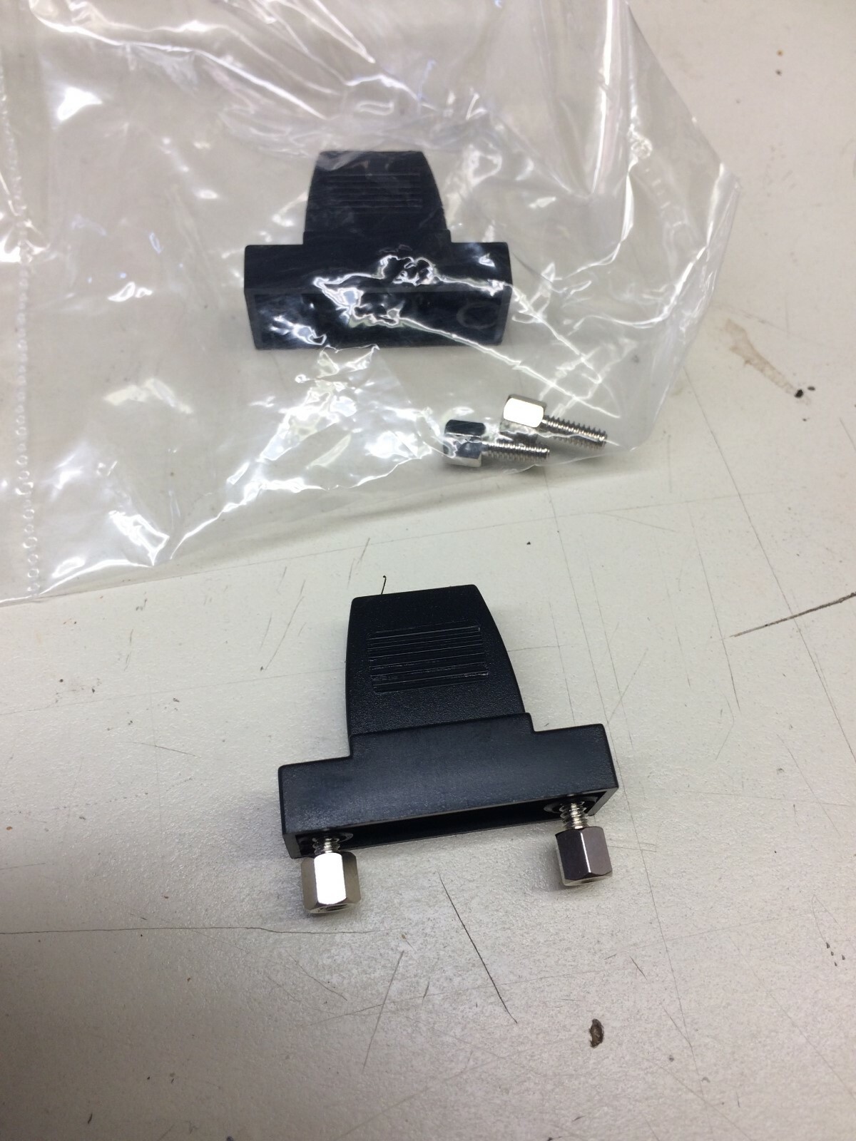 1pcs D-SUB Plastic Hood Cover Backshell & Screws for 9 Pin Flat ribbon ...