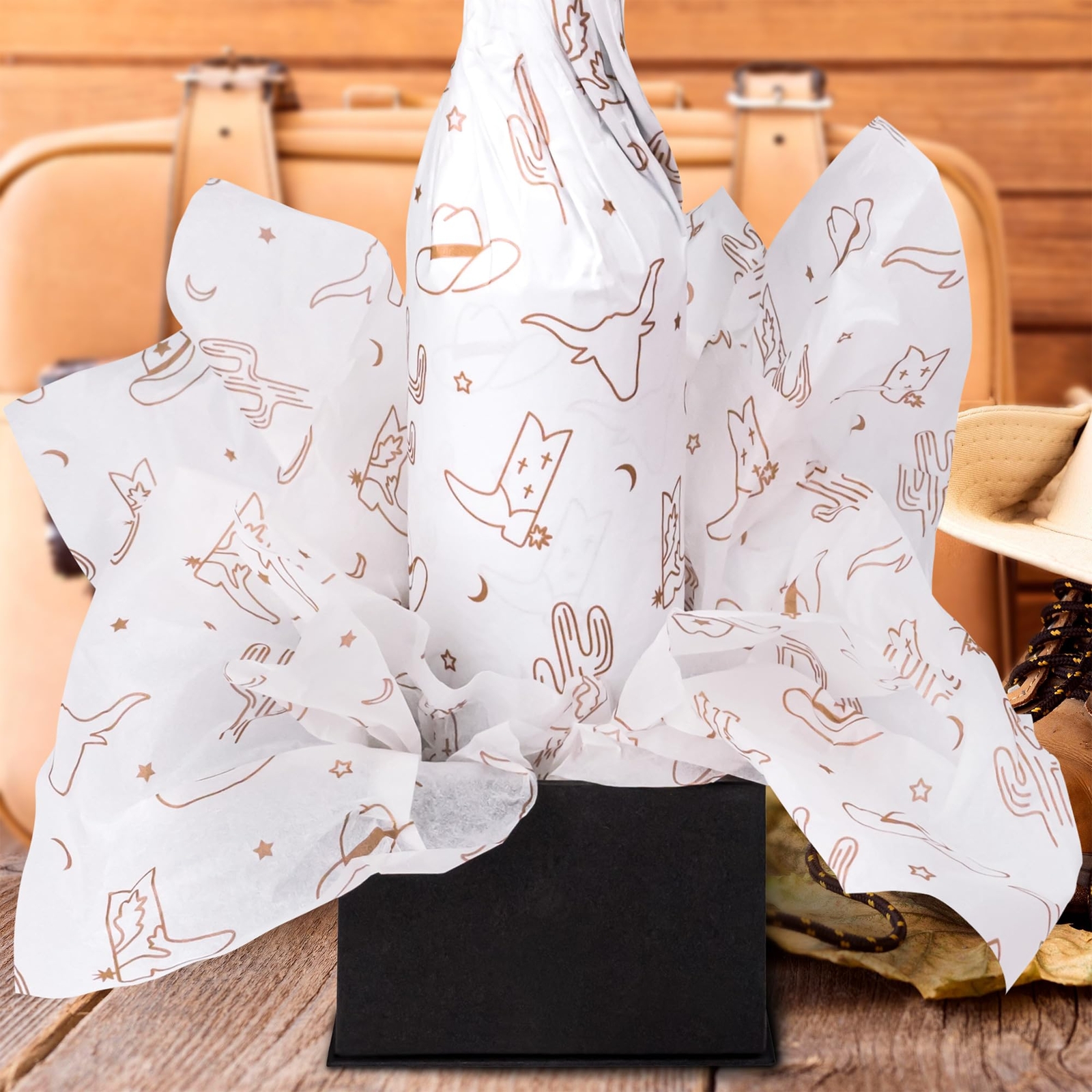 30 Sheets Brown Western Cowboy Cowgirl Tissue Paper Bulk20 x 28 ...