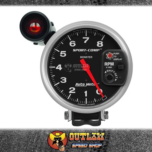 AUTOMETER 5" MONSTER TACHOMETER SHIFT LITE PEDESTAL MOUNT 0-8000 RPM - AU3905 | eBay