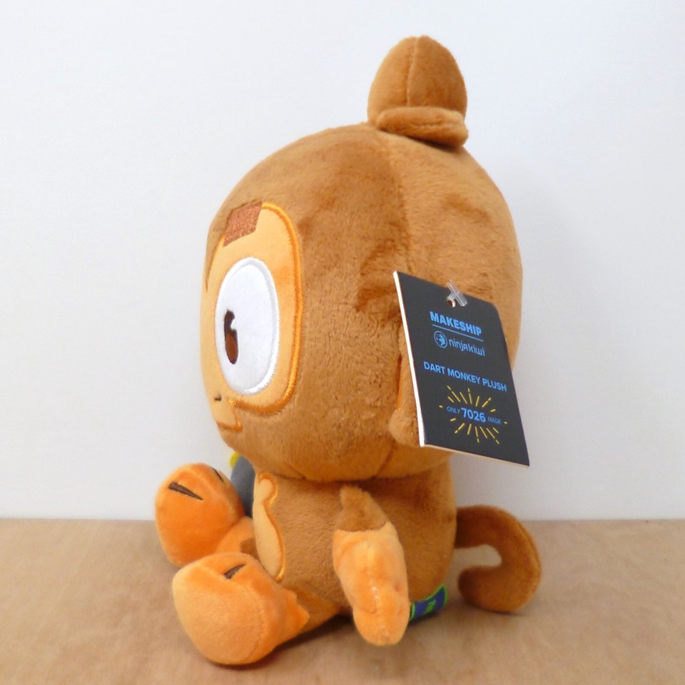 Makeship Dart Monkey by Ninja Kiwi Plush Soft Toy LE 1/7026 7" Bloons ...