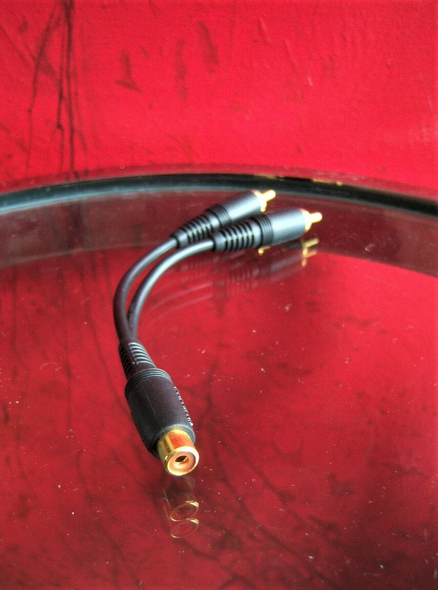 Vintage 1990's Radio Shack RCA female connector microphone Y cable to ...