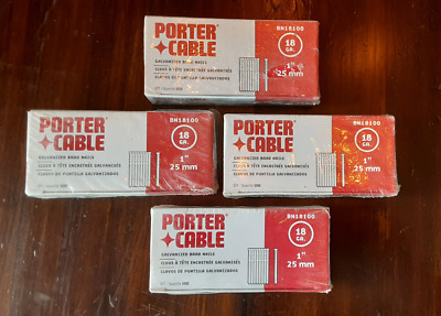 4 Boxes Porter-Cable - BN18100 1” 18 GA Galvanized Brad Nails 1" 25 mm ...