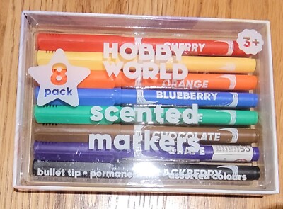 Scented Marker Pens Smelly Pens Felt Tip 8 Pack Colours Hobby World ...