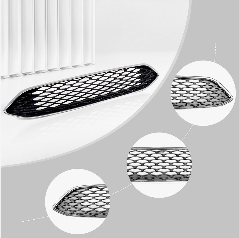 Black Front Upper Bumper Mesh Grille Fit For 2015-2018 Ford Focus S SE ...