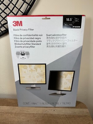 3M PF185W9B Black Privacy Filter for 18.5" Widescreen Monitor | eBay