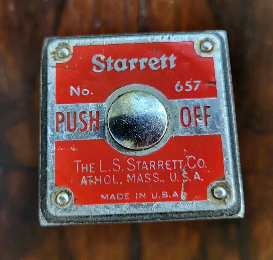 L. S. Starrett No. 657 Magnetic Base Dial Indicator Holder w/Post ...